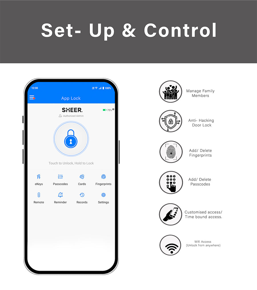 IRIS Face Recognition Smart Lock with Camera | Sheer India